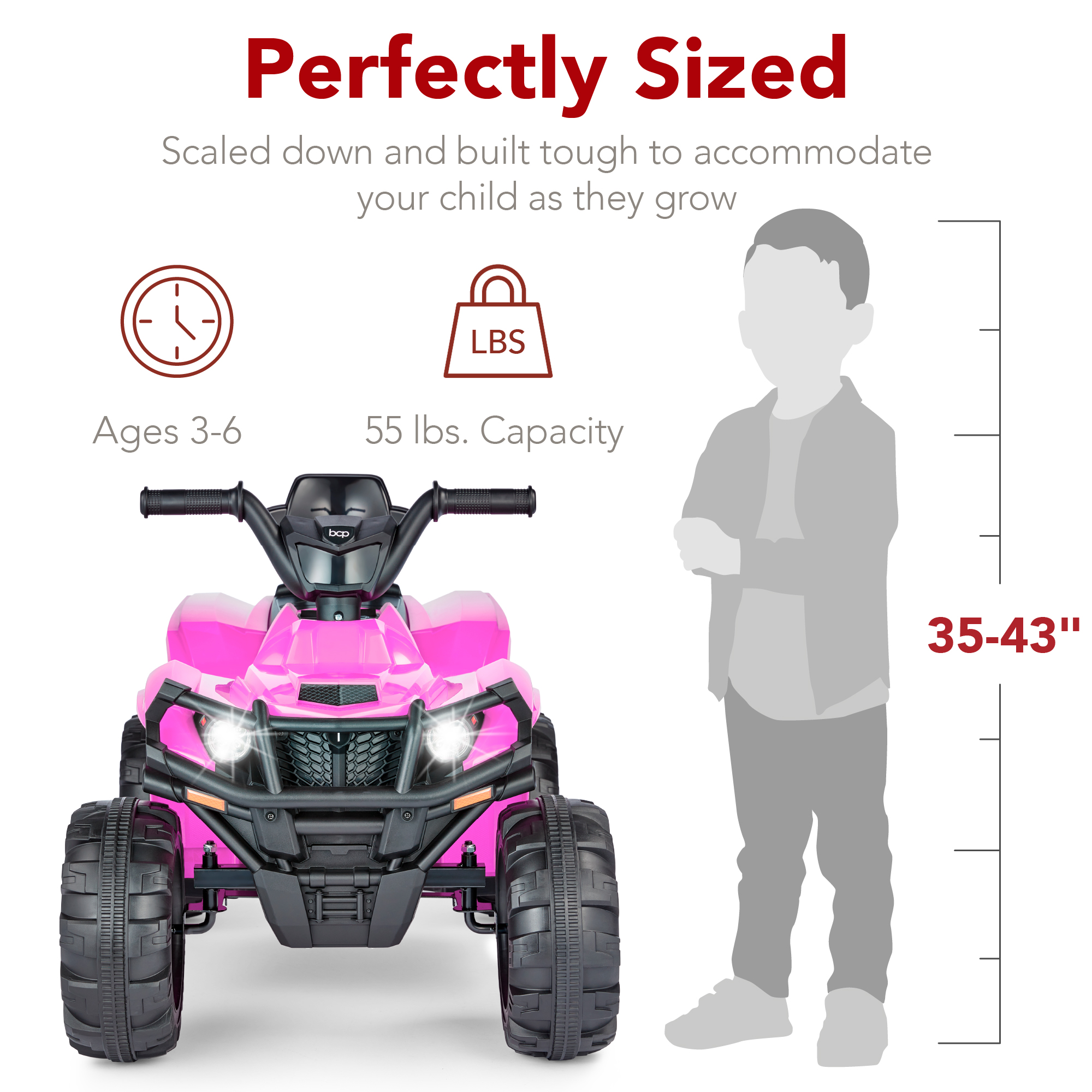 Best Choice Products 12V Kids Ride-On 4-Wheeler Quad ATV Car 2.4mph Max ...